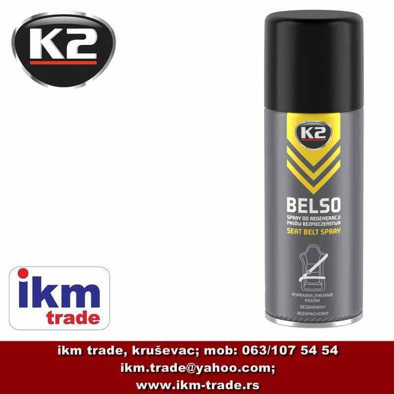 K2 BELSO SMAR – sprej za regeneraciju sigurnosnih pojaseva 400ml