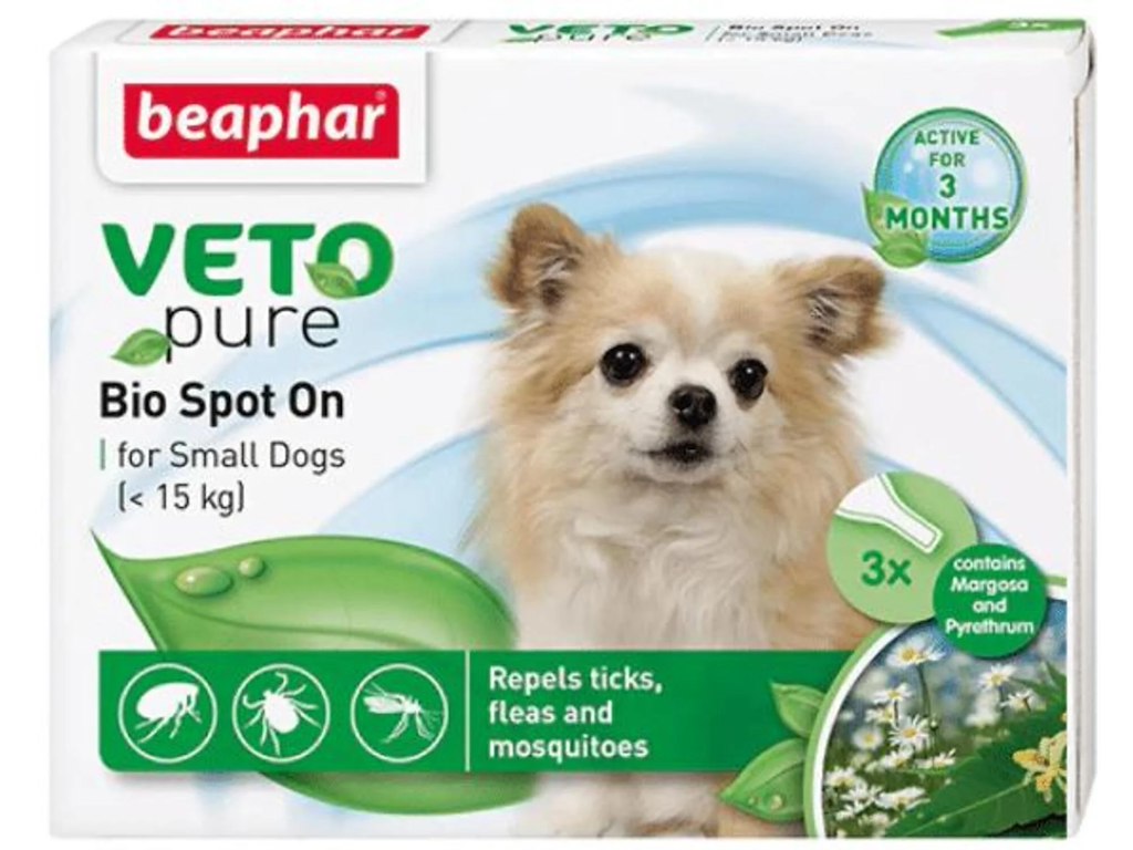 Beaphar Vetopure Bio Spot On za pse S (<15 kg)