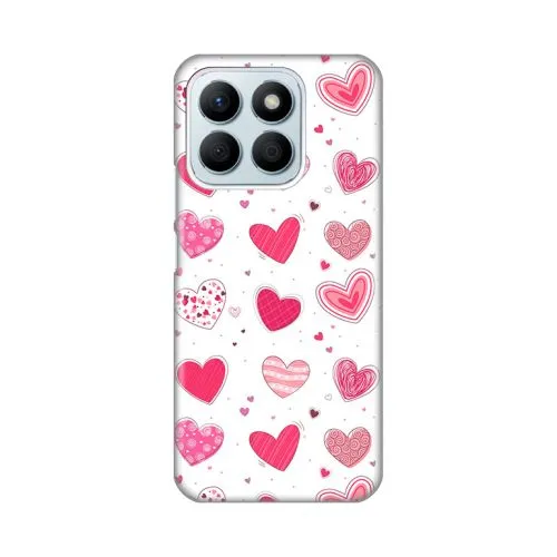 Silikonska futrola - maska print Skin za Huawei Honor X8b Pink Hearts
