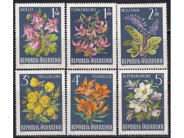 Austrija 1966 Alpska flora čisto