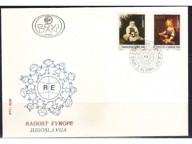 Radost Evrope 1989.,FDC