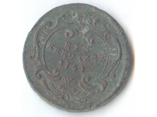 Austrija 1 kreuzer 1763 W Maria