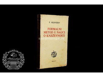 P. Medvedev Formalni metod u nauci o književnosti