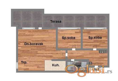 Telep - trosoban stan u izgradnji