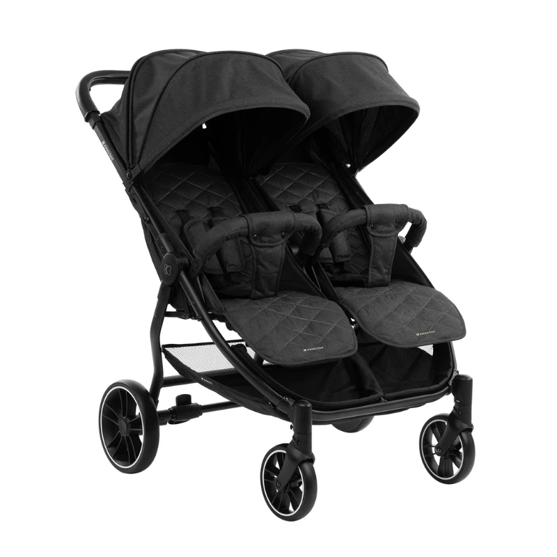 Kikka Boo Happy 2 kolica za blizance Black, 0m+