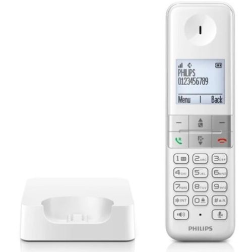 Fiksni bezicni telefon Philips D470 Ekran1.8inc, BLOCK, Polifon, White