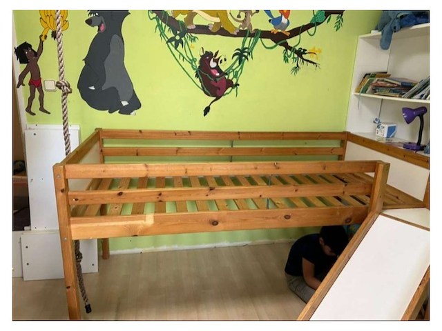 Ikea VRADAL deciji krevet na sprat sa toboganom