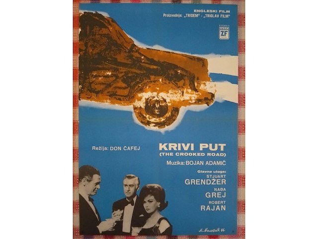 plakat KRIVI PUT (snimano u Jugoslaviji!)