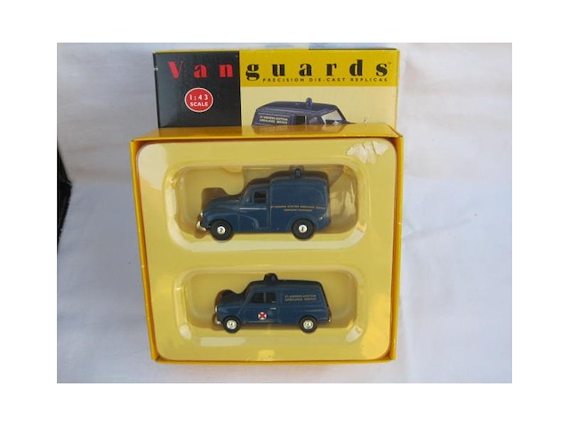 1:43 vanguards morris 1000 van &; mini morris van