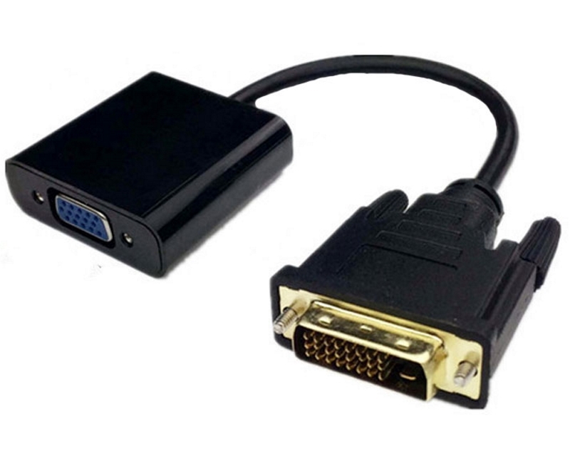 E-GREEN - Adapter DVI-D (M) - VGA (F) crni