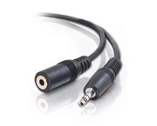 E-GREEN - Kabl audio 3.5mm - 3.5mm M/F (produžni) 3m crni