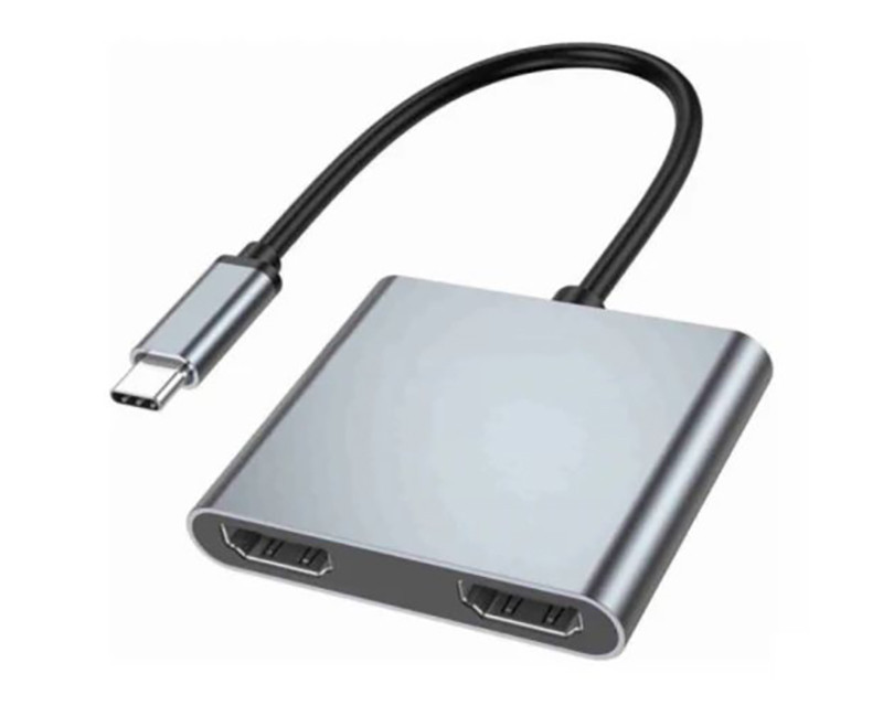 FAST ASIA - Adapter-konvertor TIP C na 2xHDMI 4K+USB 3.0+TIP C
