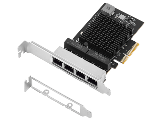 E-GREEN - PCI-Express kontroler 4-port 2.5 Gigabit Ethernet (Realtek 8125B)