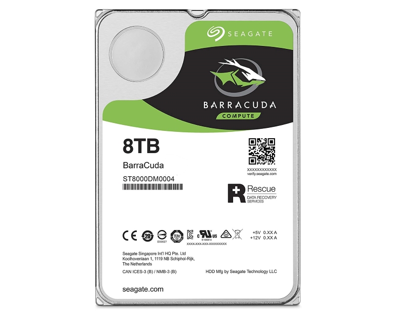 SEAGATE - 8TB 3.5" SATA III 256MB 5.400rpm ST8000DM004 Barracuda Guardian hard disk