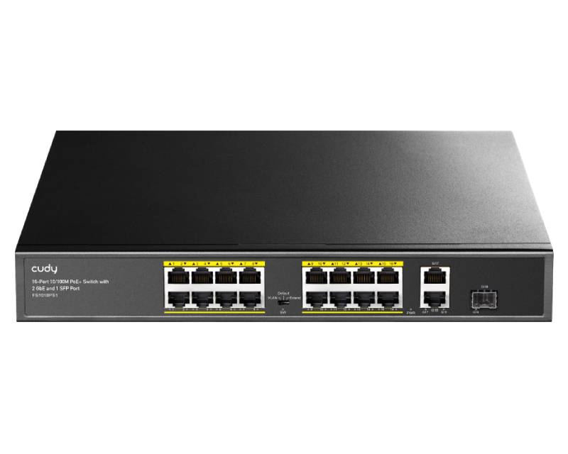 CUDY - FS1018PS1 16-Port 10/100M PoE+ Switch with 1 Combo SFP Port