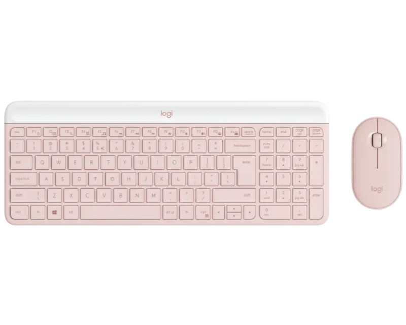 LOGITECH - MK470 Wireless Desktop US Roze tastatura + miš