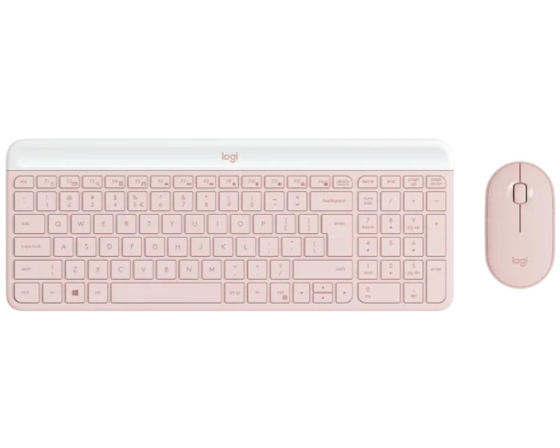 LOGITECH - MK470 Wireless Desktop US Roze tastatura + miš
