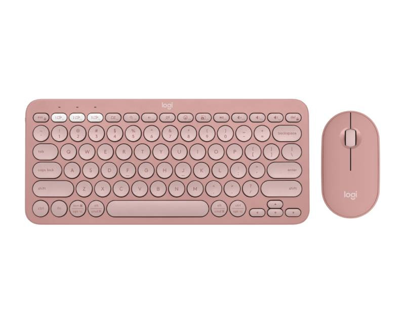 LOGITECH - Pebble2 Wireless Combo US tastatura i miš roze