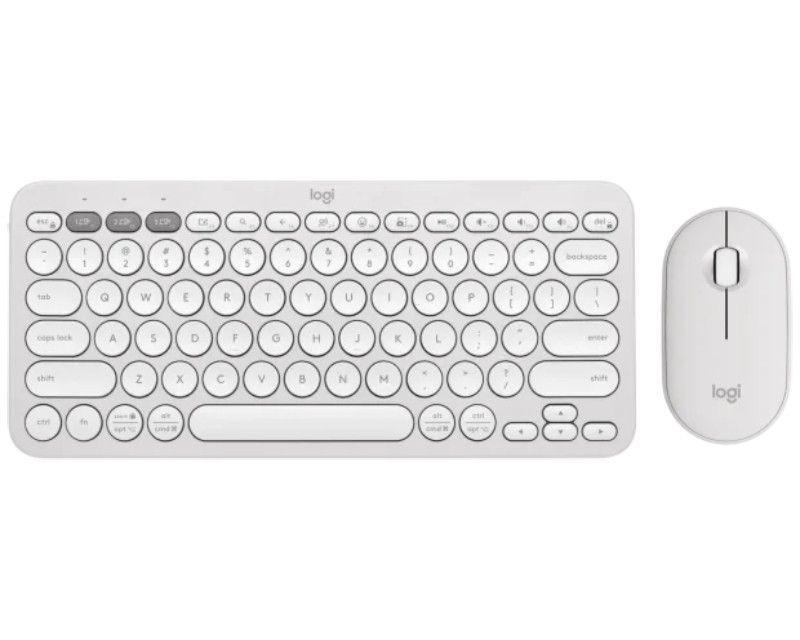 LOGITECH - Pebble2 Wireless Combo US tastatura + miš bela