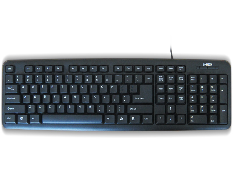 ETECH - E-5050 USB US crna tastatura