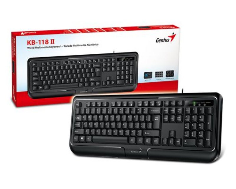 GENIUS - KB-118 II USB US crna tastatura