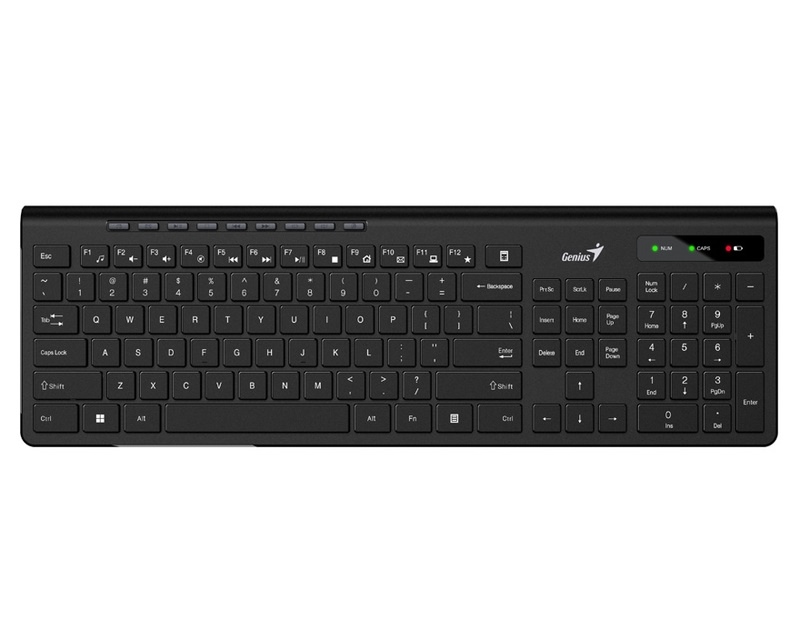 GENIUS - SlimStar 7230 USB US wireless crna tastatura