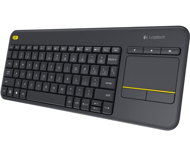 LOGITECH - K400 Plus Wireless Touch YU crna tastatura