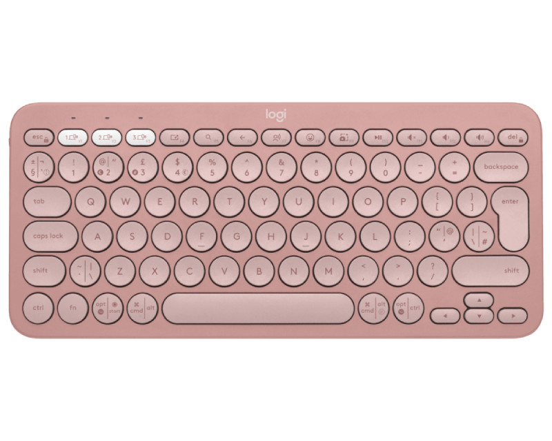 LOGITECH - K380s Bluetooth Pebble Keys 2 US roze tastatura