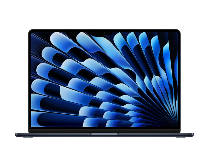 APPLE - MacBook Air 15.3 inch M2 8-core CPU 10-core GPU 8GB 256GB SSD Midnight laptop (MQKW3ZE/A)