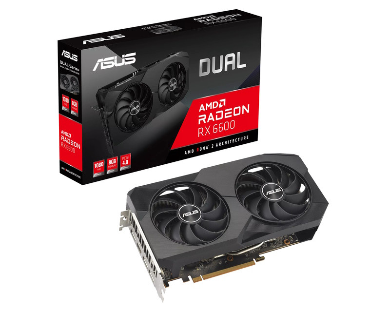 ASUS - AMD Radeon RX 6600 8GB DUAL-RX6600-8G-V2 grafička karta