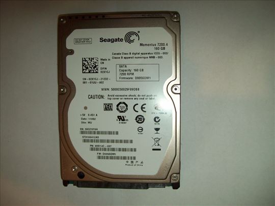 HDD Seagate 160GB SATA (2.5 inch) za Laptop