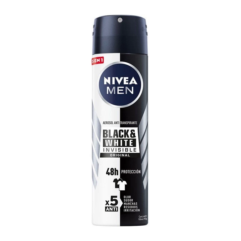 Nivea muški dezodorans black and white 150ml