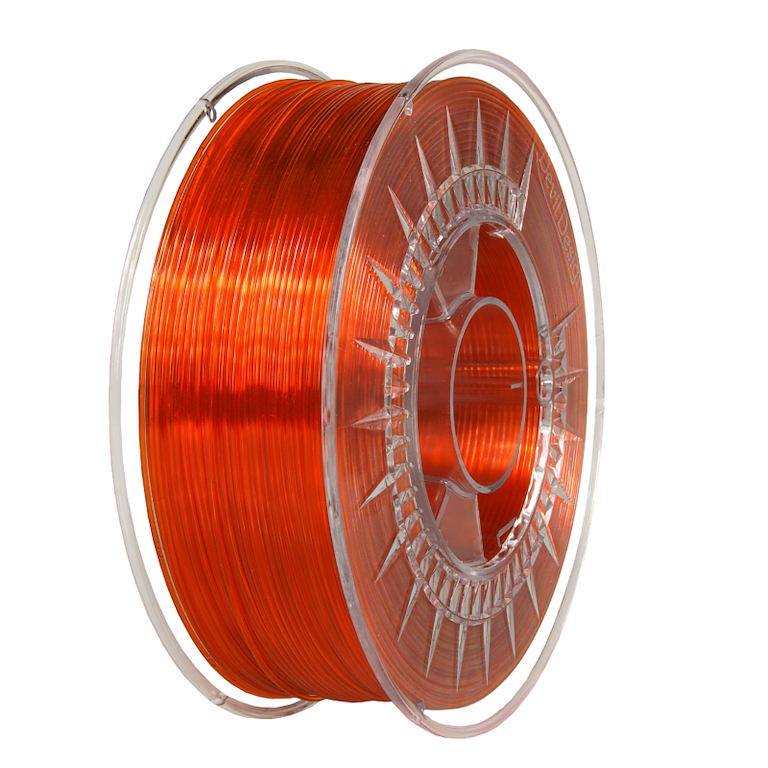 D.D. PET-G 1,75mm 1kg NARANDŽASTA TRANSPARENT (BRIGHT ORANGE TRANSPARENT)