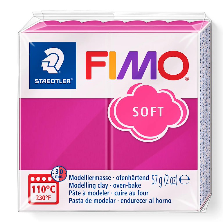 FIMO polimer glina meka malina