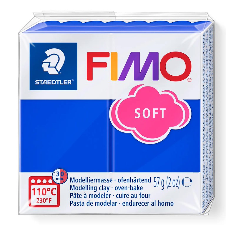 FIMO polimerna glina meka, briljantno plava