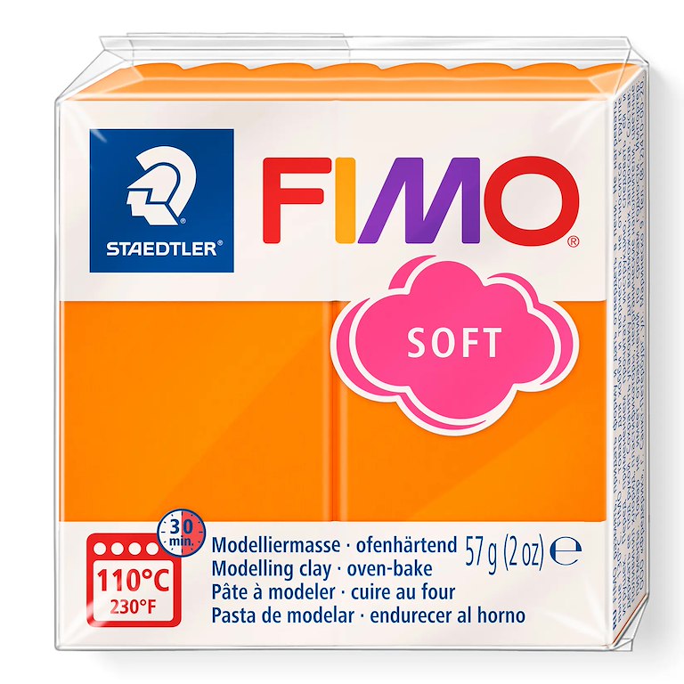 FIMO polimer glina meka mandarina