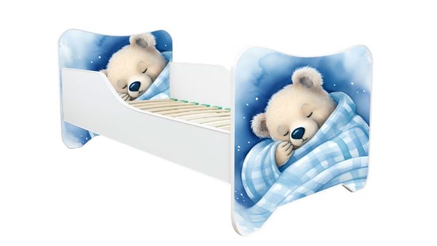 ABC Beds Dečiji Krevet 160X80 cm Meda Čeda i plavo ćebence