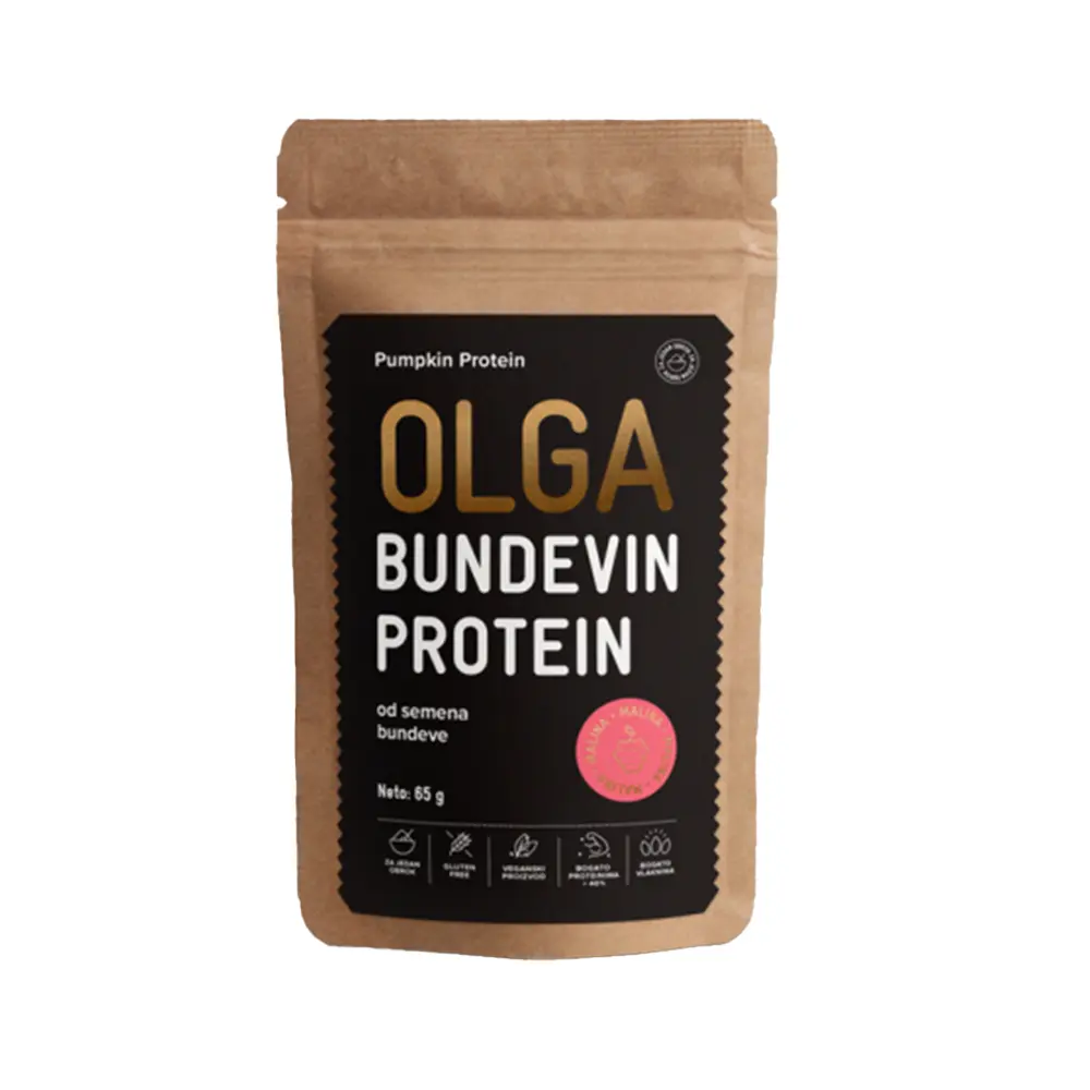 OLGA Bundevin protein, Malina, 65g