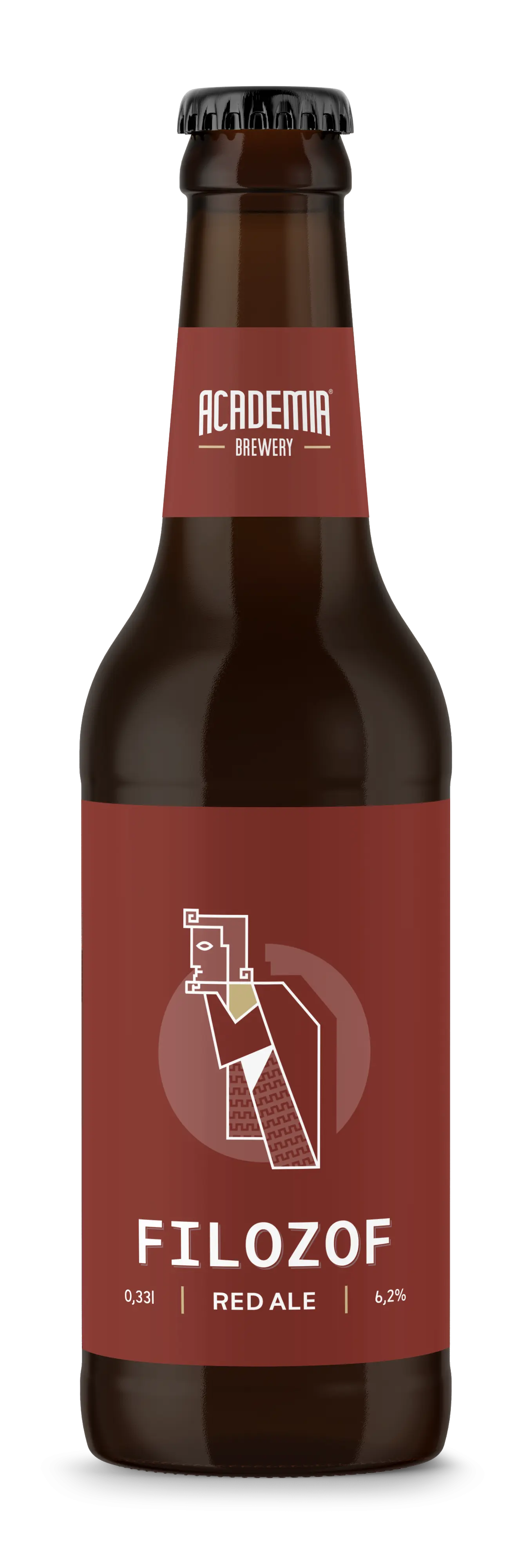 ACADEMIA BREWERY Filozof, Ale kraft tamno crveno pivo, 0.33 l