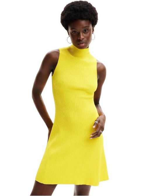 Žuta mini haljina