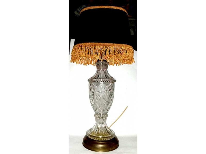 LAMPA - BRUSENI KRISTAL, POTESKA, ABAZUR SATEN, 65cm
