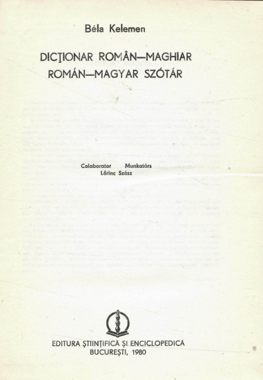 Diktionar román-maghiar / Román-magyar szótár