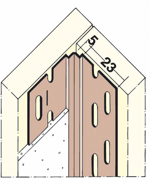 Kutni profil unutarnji kut PVC PROTEKTOR 3770