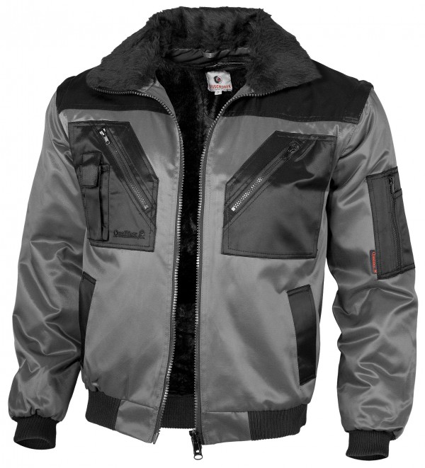 Pilotska jakna QUALITEX - sivo/crna