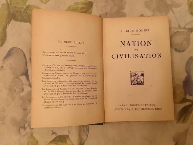 L. Romier: Nation et Civilisation