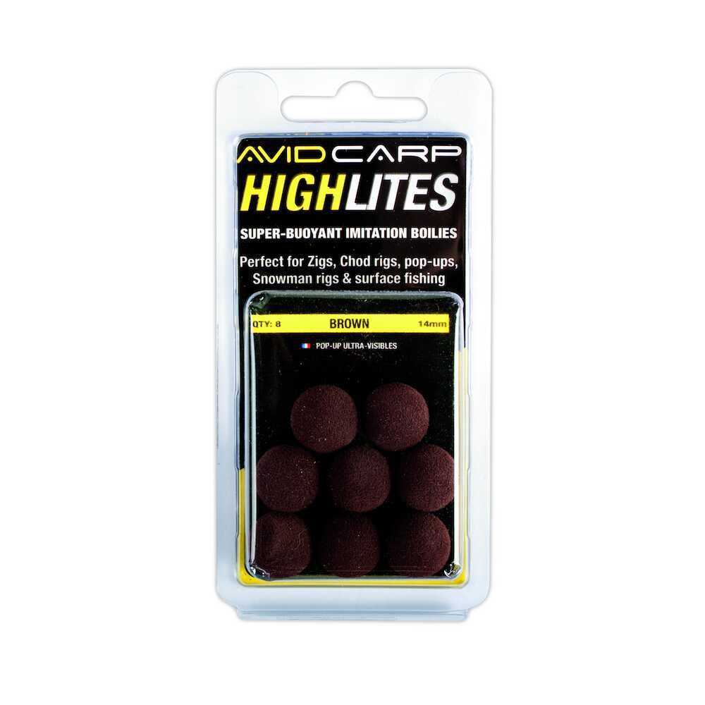 AVID CARP HIGHLITES 14 MM BROWN
