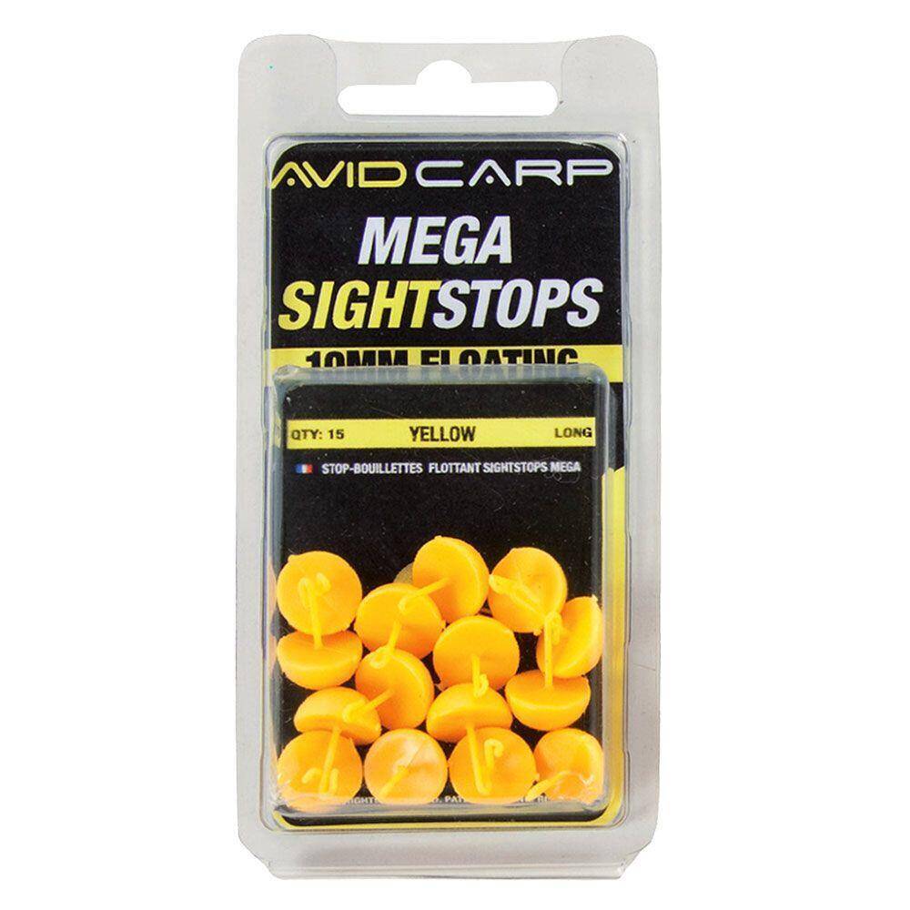 AVID CARP SIGHT STOPS MEGA FOLATING LONG YELLOW 10mm
