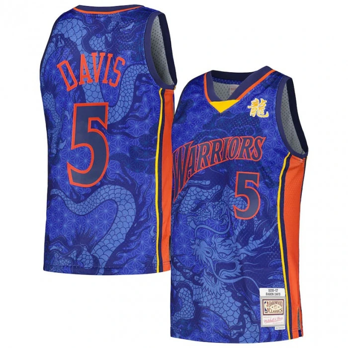 Baron Davis 5 Golden State Warriors 2006-07 Mitchell and Ness Asian Heritage 6.0 Fashion Swingman dres