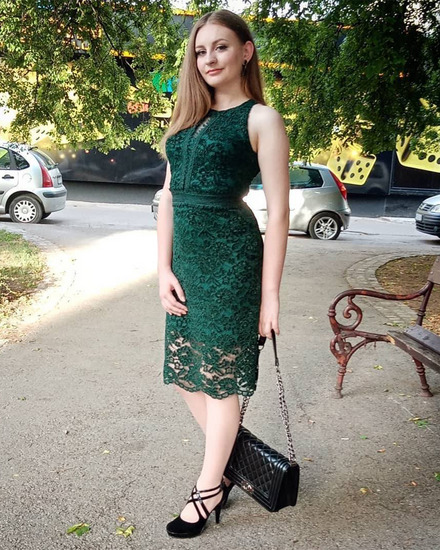 Svečana zelena haljina