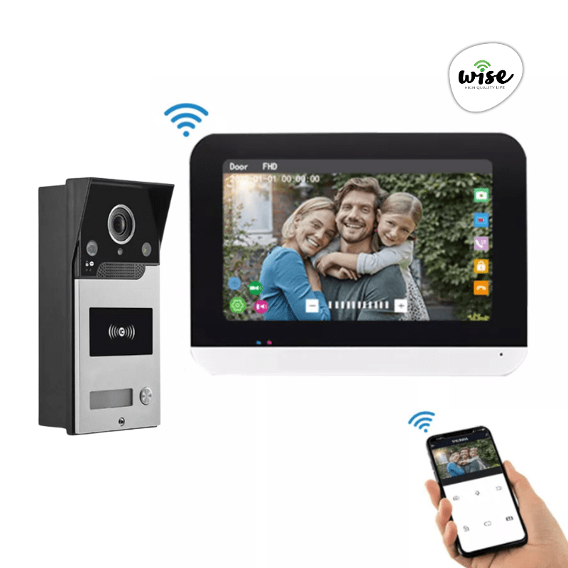 Wise pametni video interfon 7“ LCD, sistem RFID kartica, 1080P
